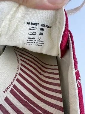 Taos Footwear | Shoes | Taos Red Canvas Star Burst Sneakers White Soles ...